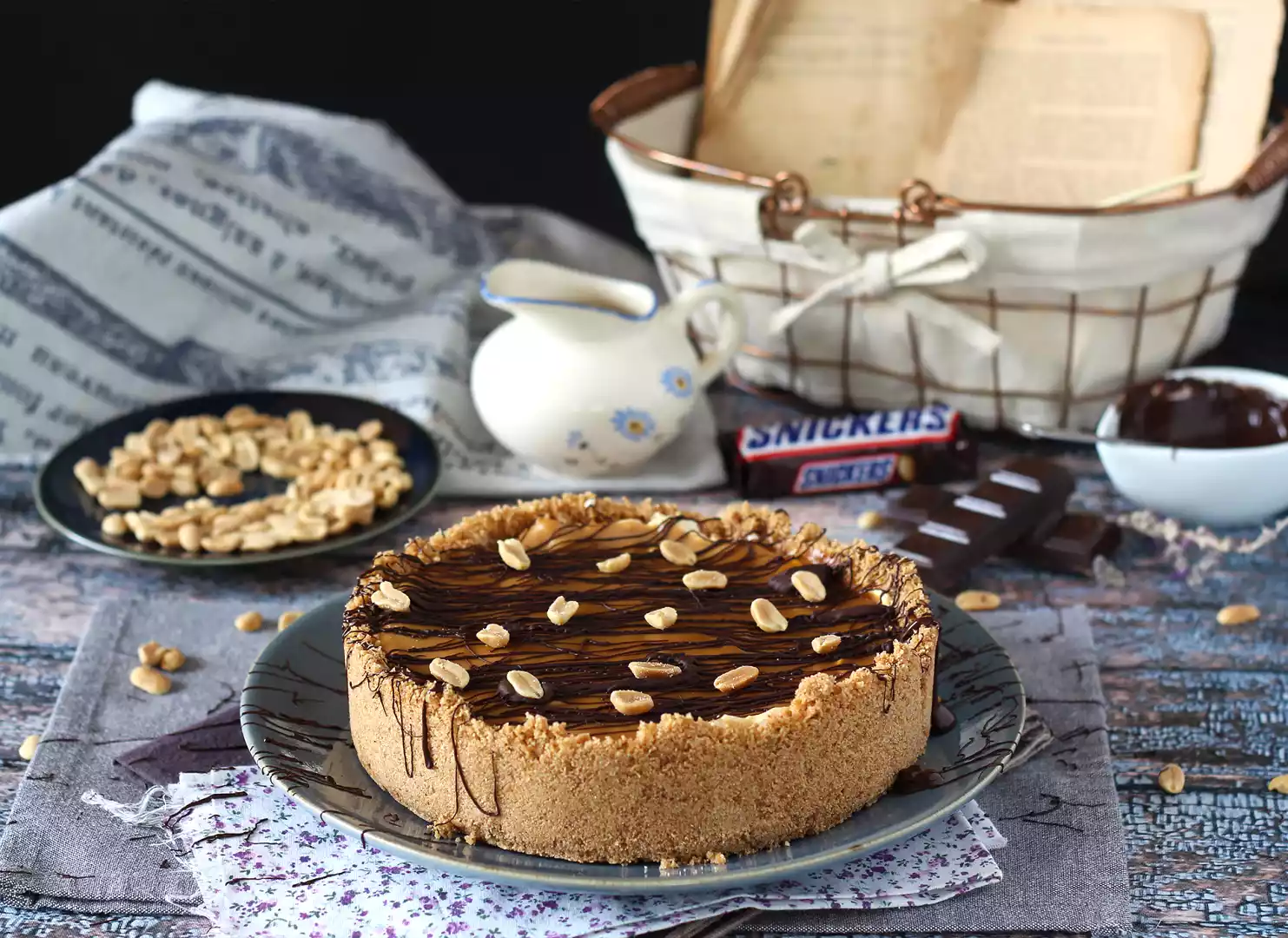 Recept na gurmánský tvarohový koláč ve stylu snickers